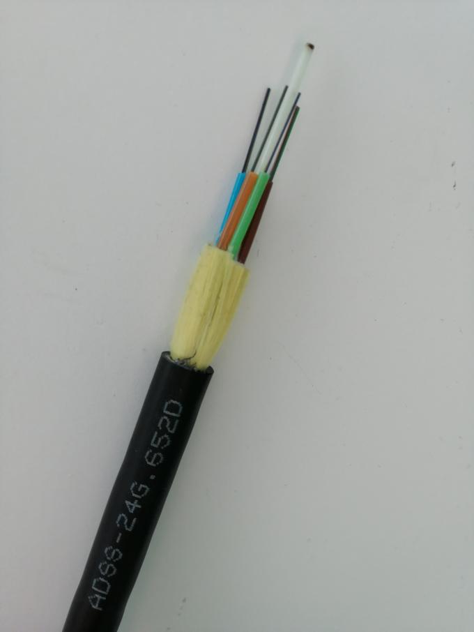 Water Resistant 48 Core 500m Span OFC ADSS Fiber Optic Cable