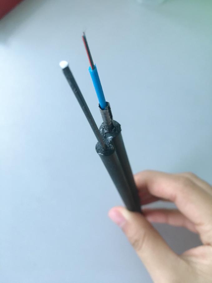 HDPE Jacket 4 Core Aerial Fiber Optic Cable Fig Eight GYXTC8S