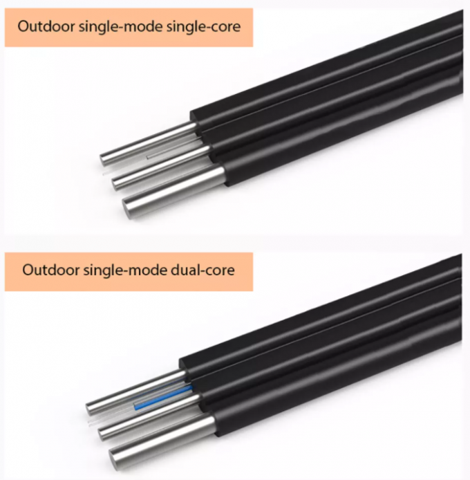 Outdoor 1000m/Roll FTTH Fiber Optic Drop Cable G652B