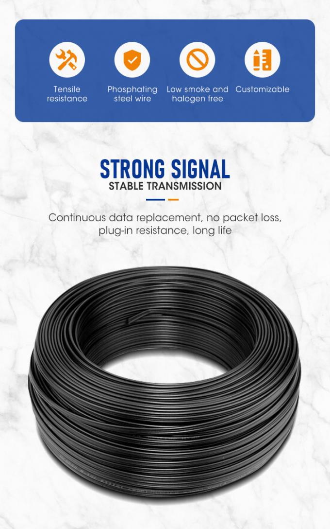 4 Core Single Mode G657 FTTH Fiber Optic Drop Cable
