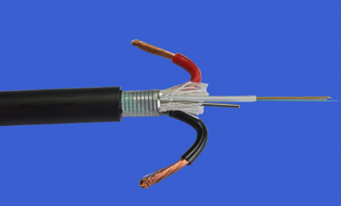 4 Cores Composite OPLC Hybrid Fiber Optic Cable With Copper Conductor